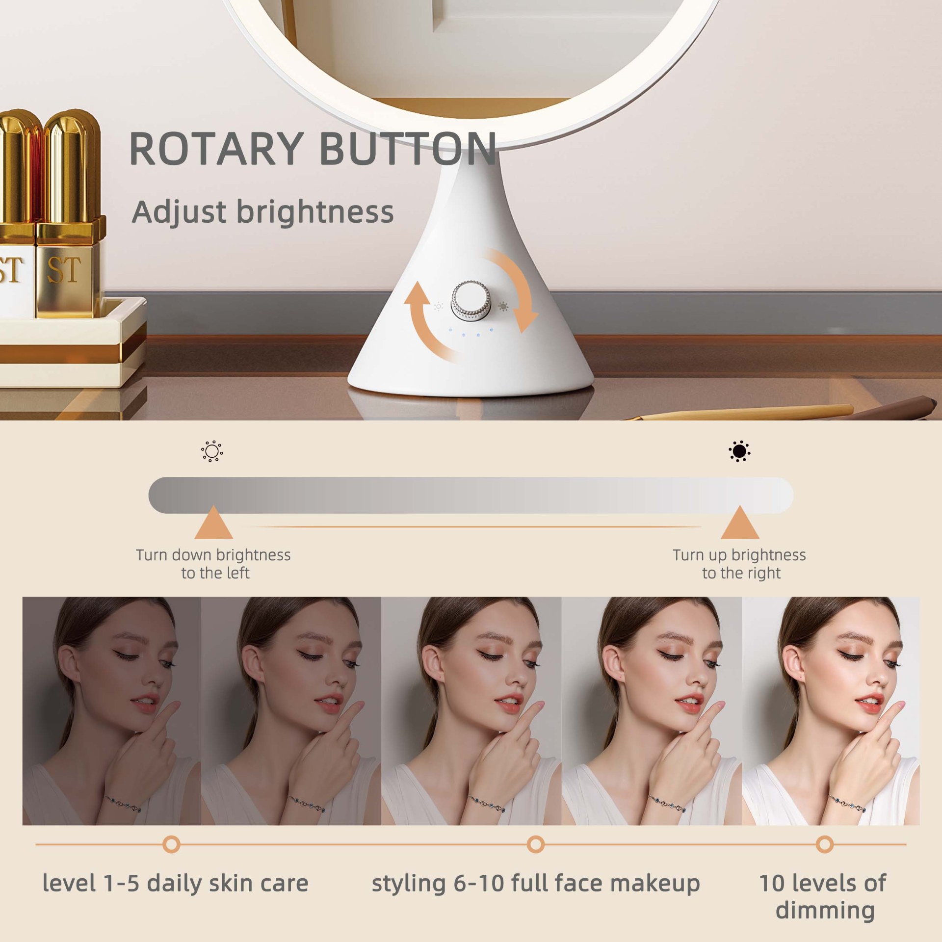 RM321 Led Table Vanity Mirror - vanity mirror manufacturers